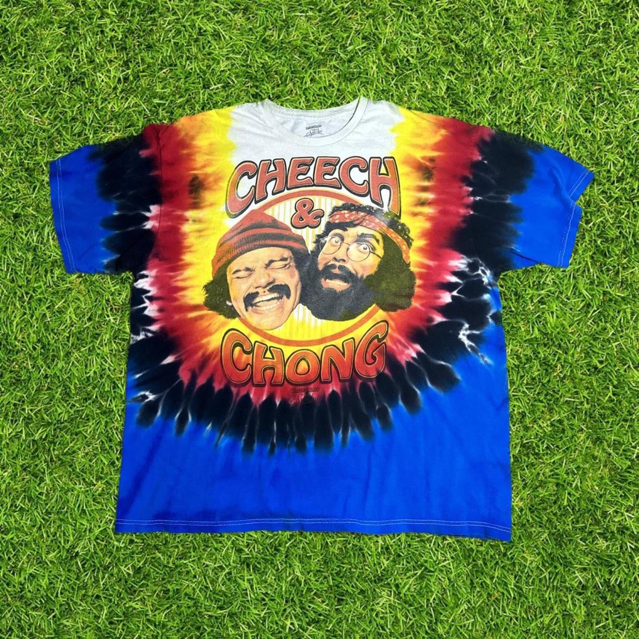 Tie-dye Cheech & Chong T-shirt Size:XL... - Depop
