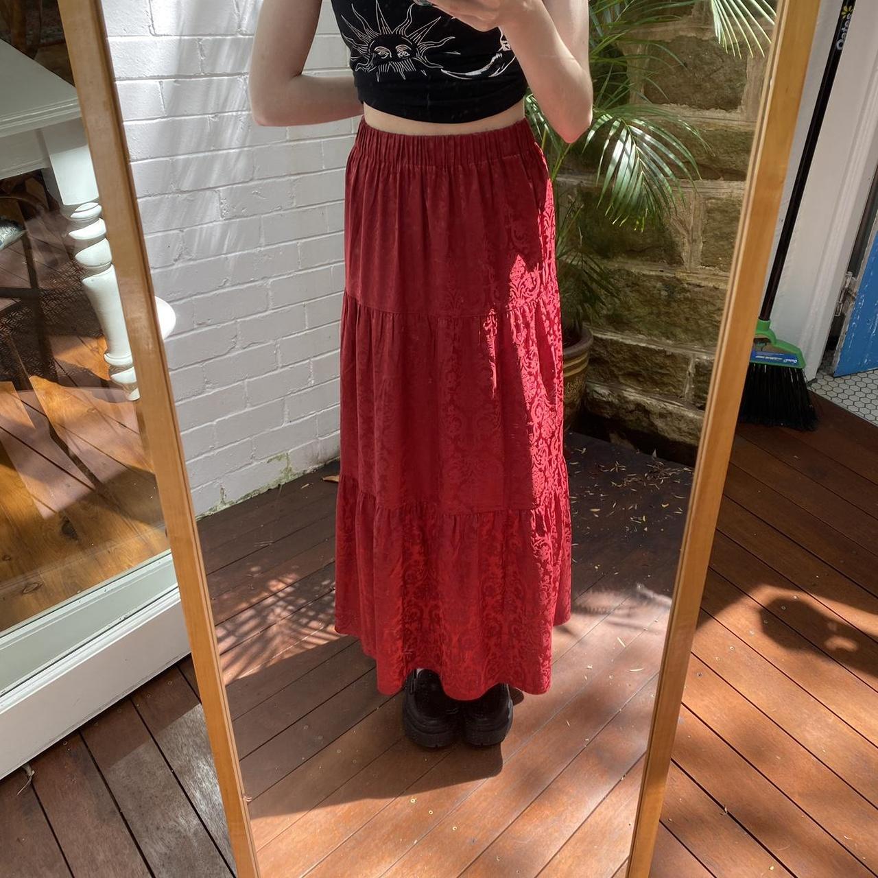 beautiful Dangerfield cherry red maxi skirt 🌹 - in... - Depop
