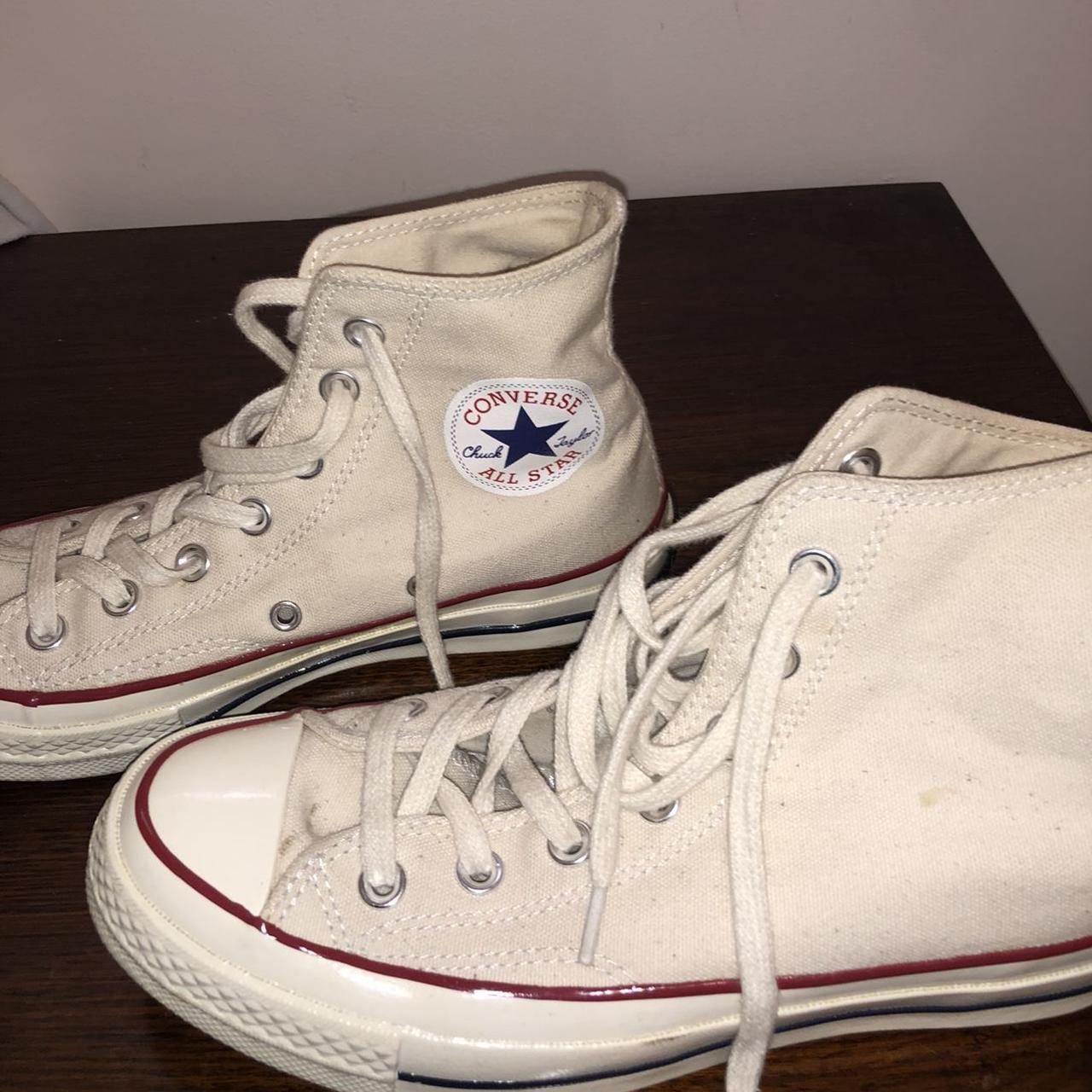 High top 70’s converse Hardly worn A few small... - Depop