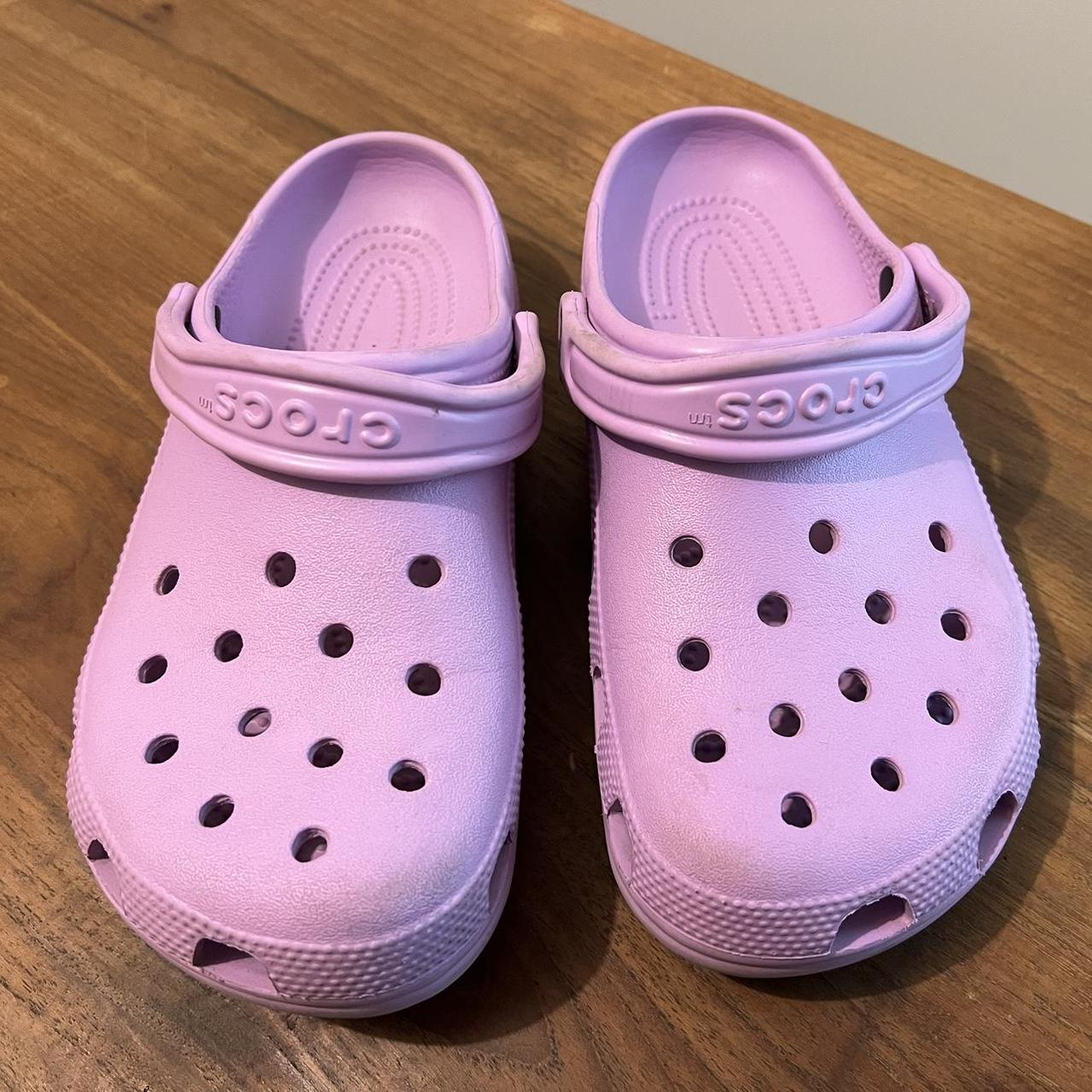 Purple Crocs Worn but in great condition Size AU... - Depop