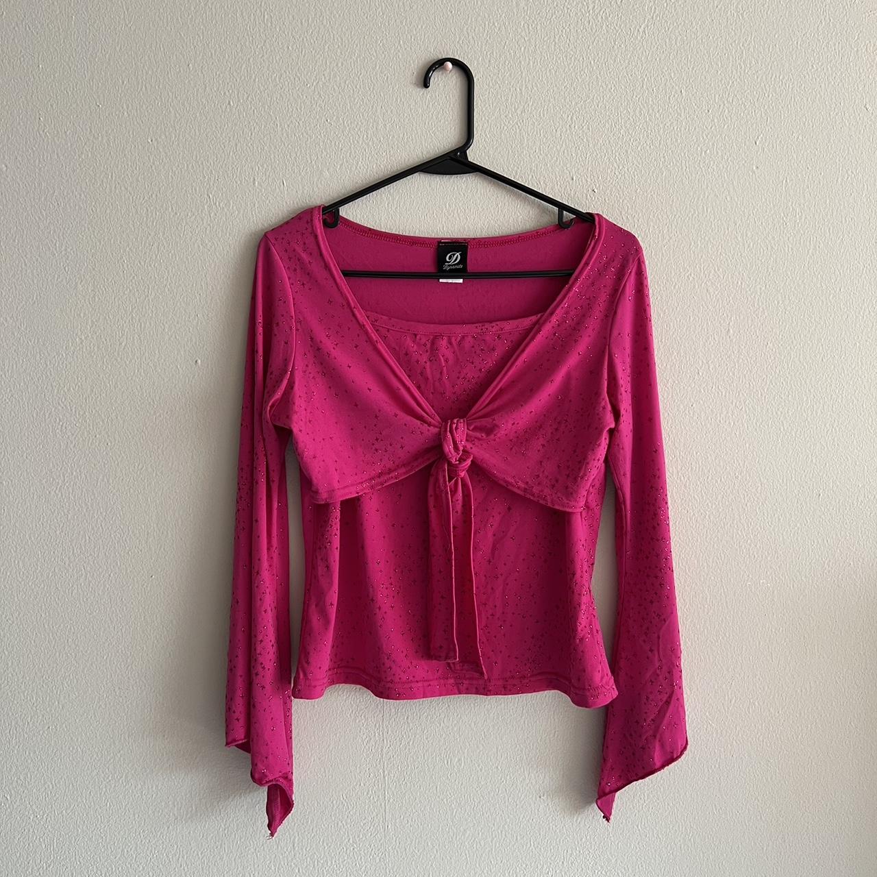 Vintage Dynamite barbie pink glitter star long... - Depop