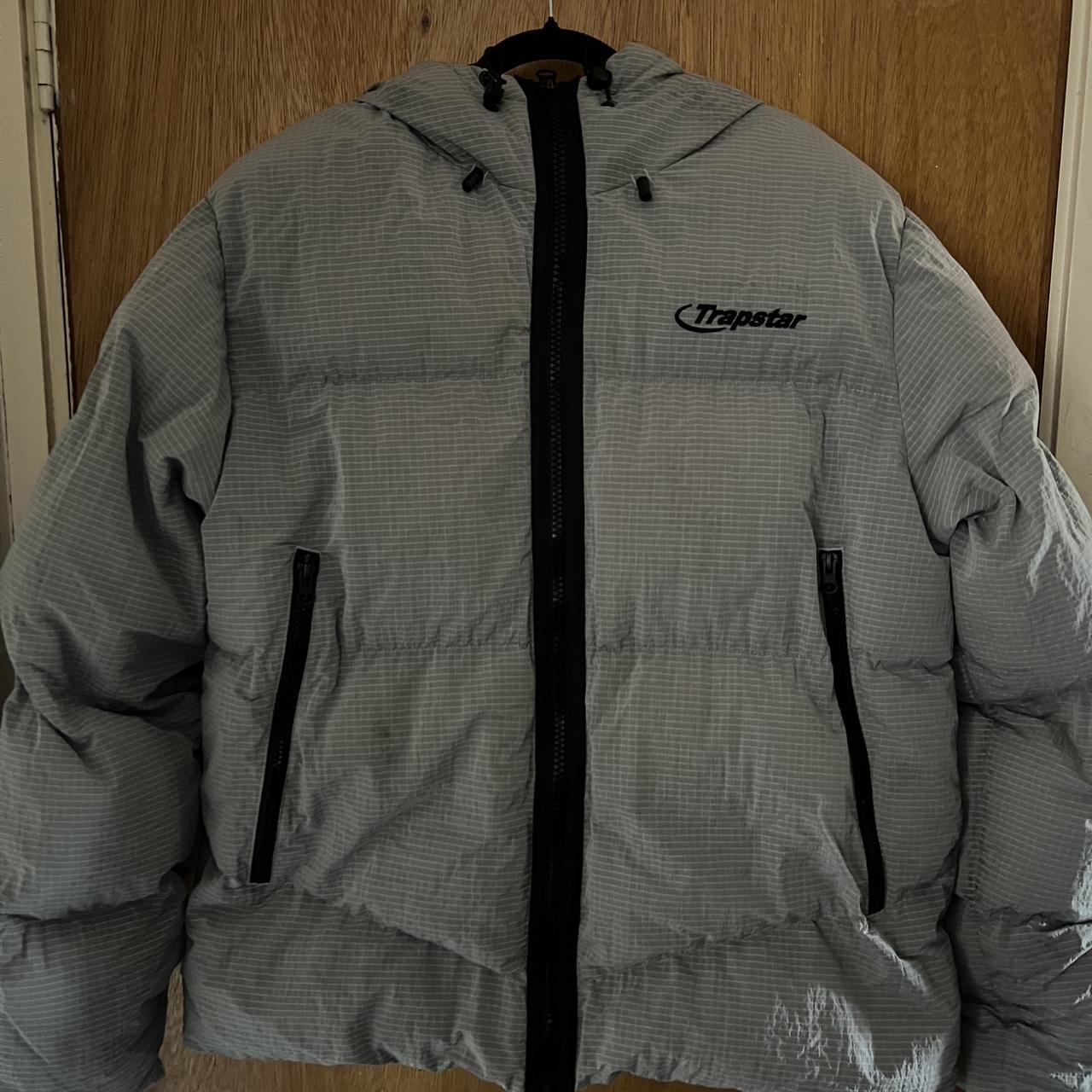 Grey Trapstar hyperdrive puffer coat size L. Worn... | Depop