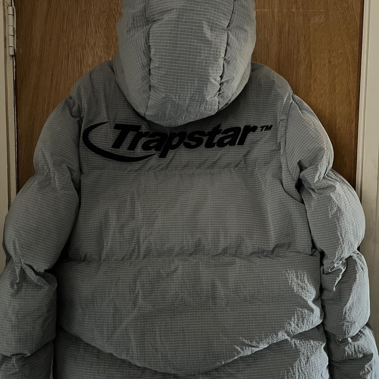 Grey Trapstar hyperdrive puffer coat size L. Worn... | Depop