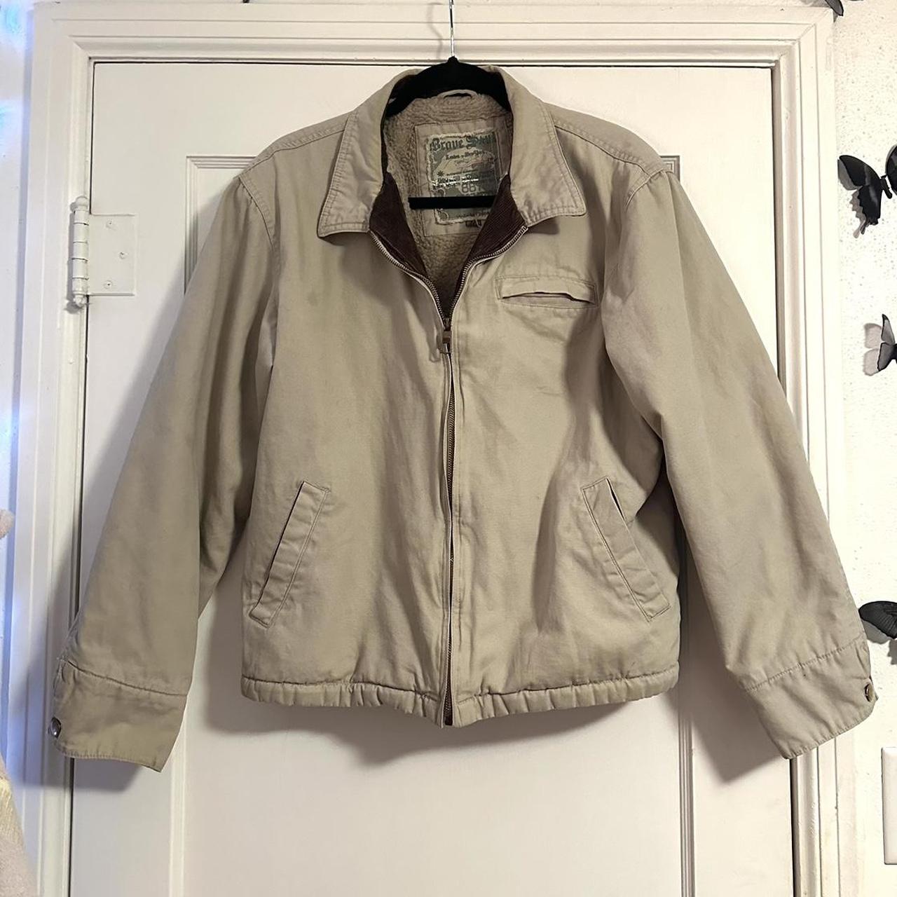 Vintage Detroit style jacket Size M men’s Flaws... - Depop