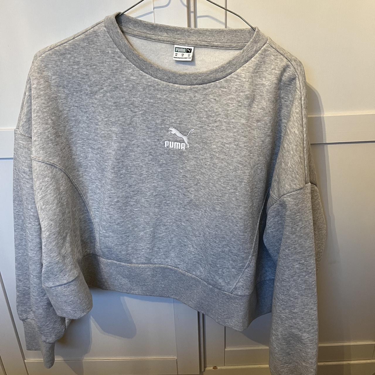 Puma cropped jumper Fits XS an S - Depop