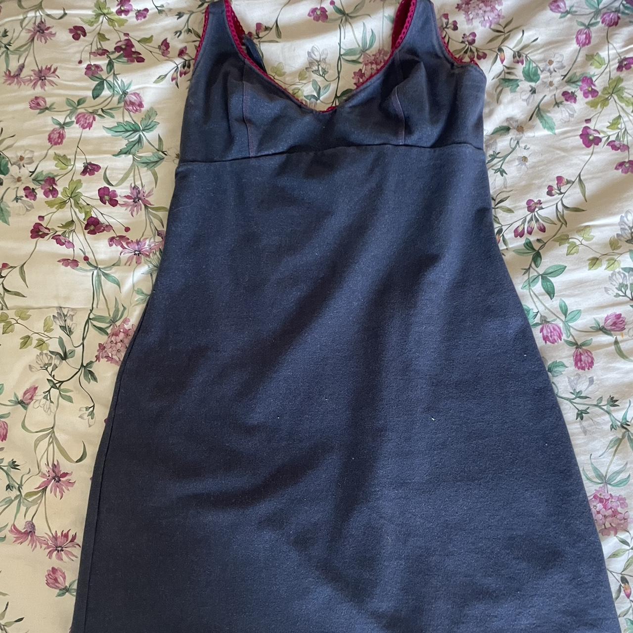 Moda International Women's Navy and Pink Dress | Depop