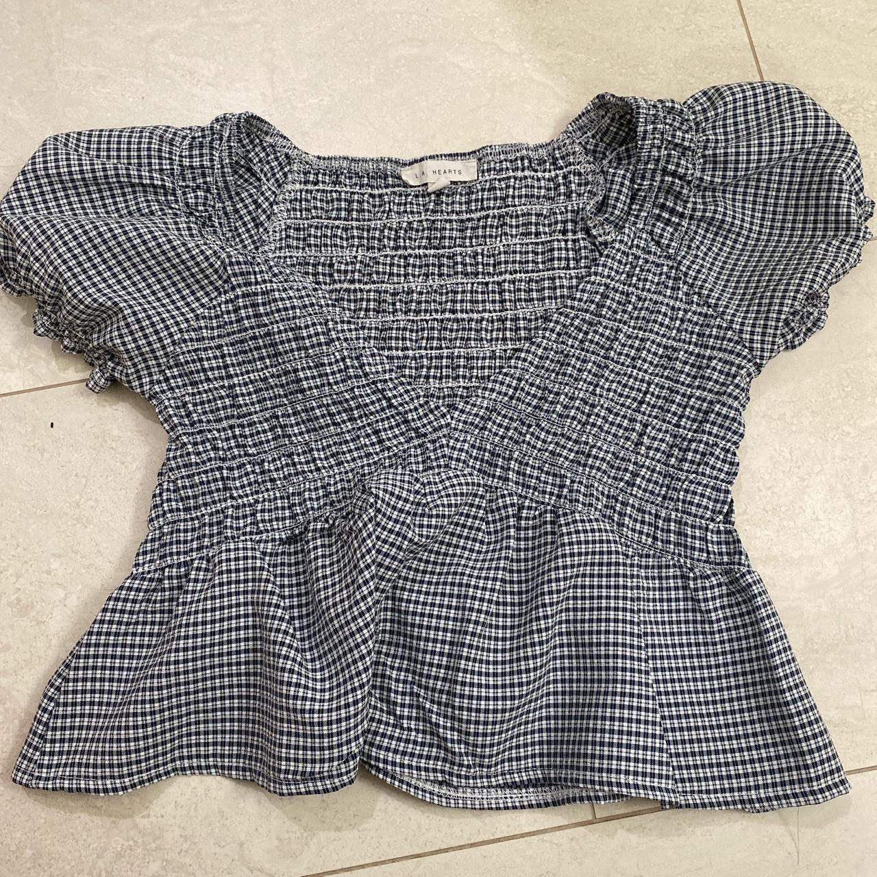 LA Hearts by PacSun Women's Black and White Crop-top | Depop