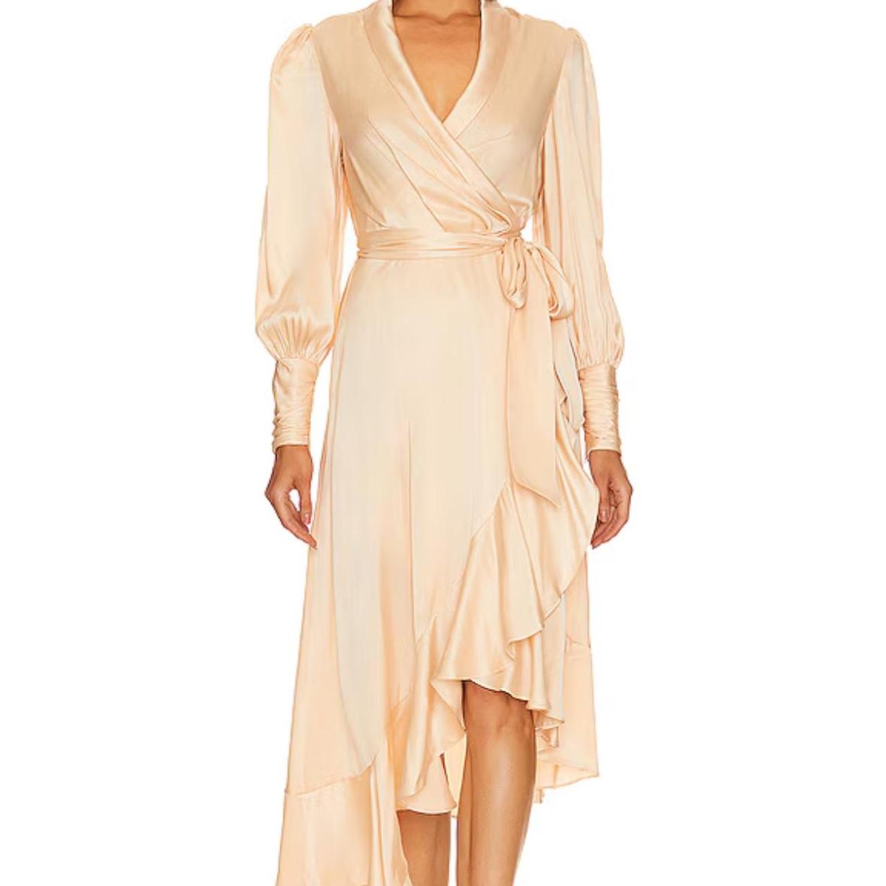 NWT ZIMMERMAN "SILK WRAP MIDI DRESS" COLOR:... - Depop