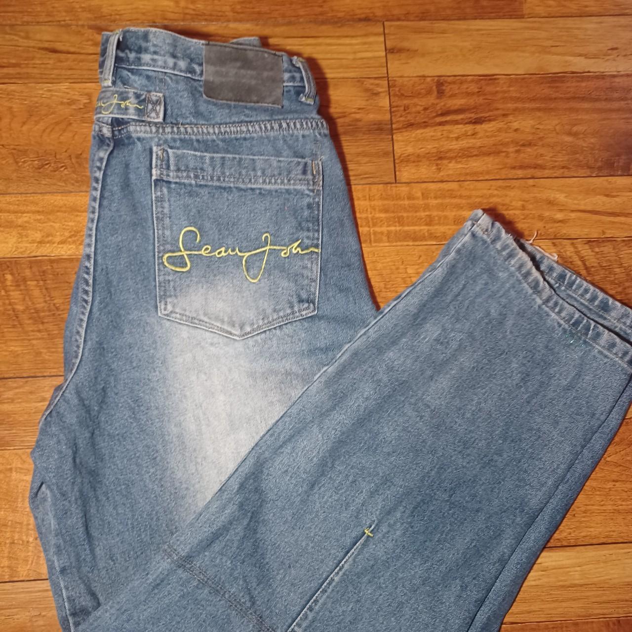 SEAN JOHN SUPER BAGGY JEANS l 36x32 9.5 INCH LEG... - Depop