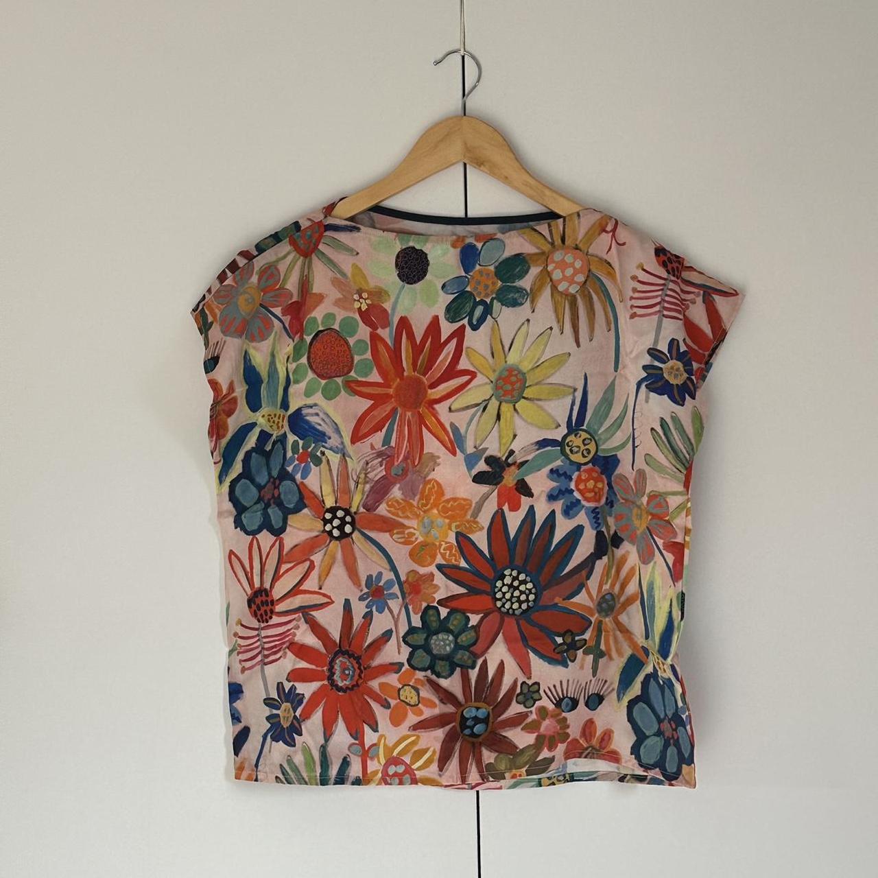 Kuwaii shell tee Charlotte Alldis print Size S Worn... | Depop