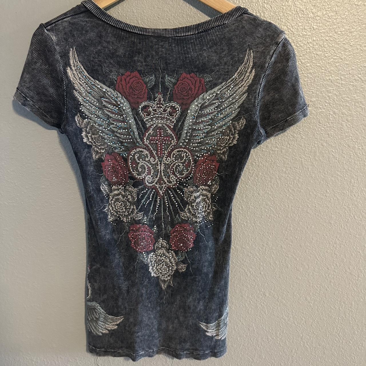 Vintage angel wing top size small Brand vocal... - Depop