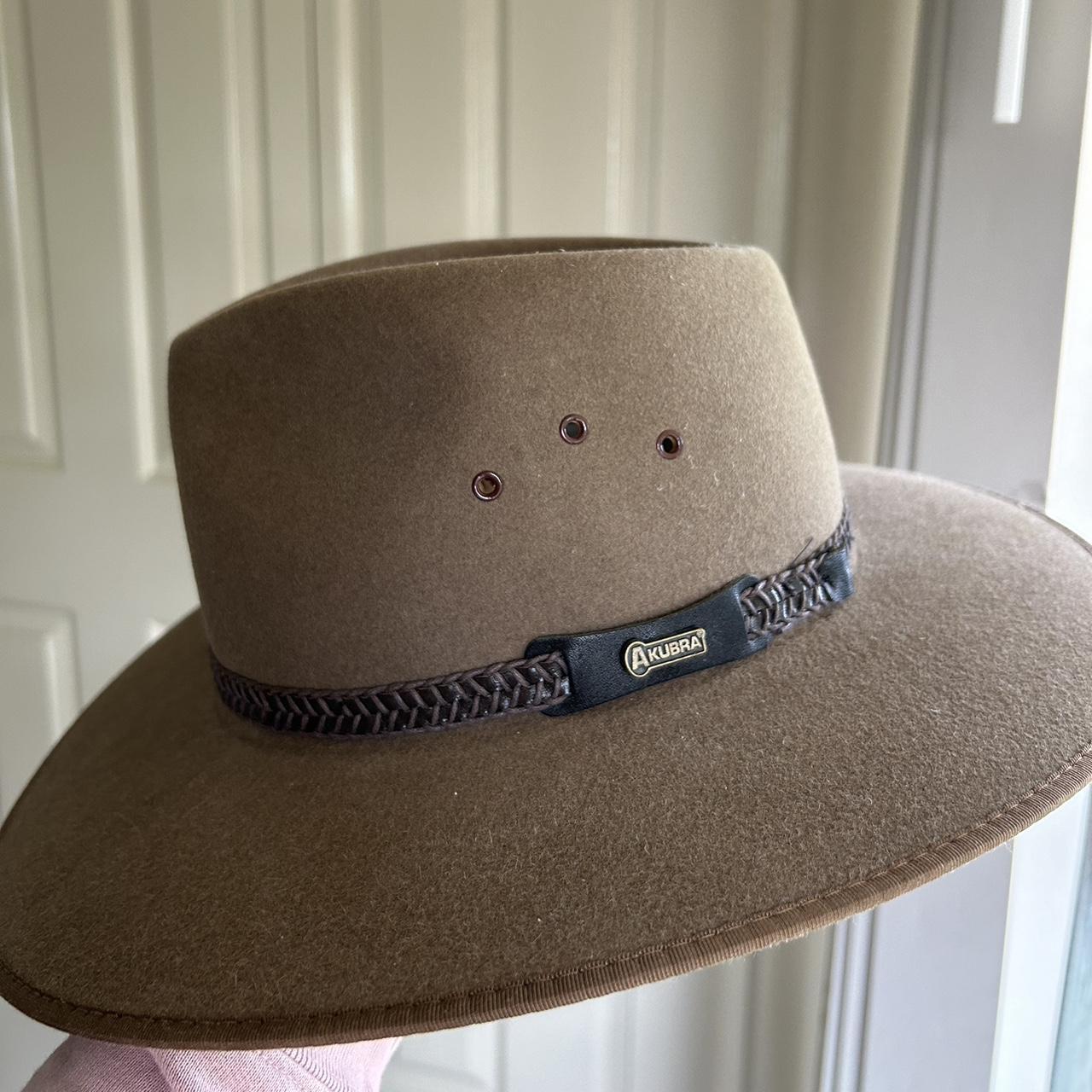 AKUBRA Tablelands Sorrel Tan Size 55 - Depop