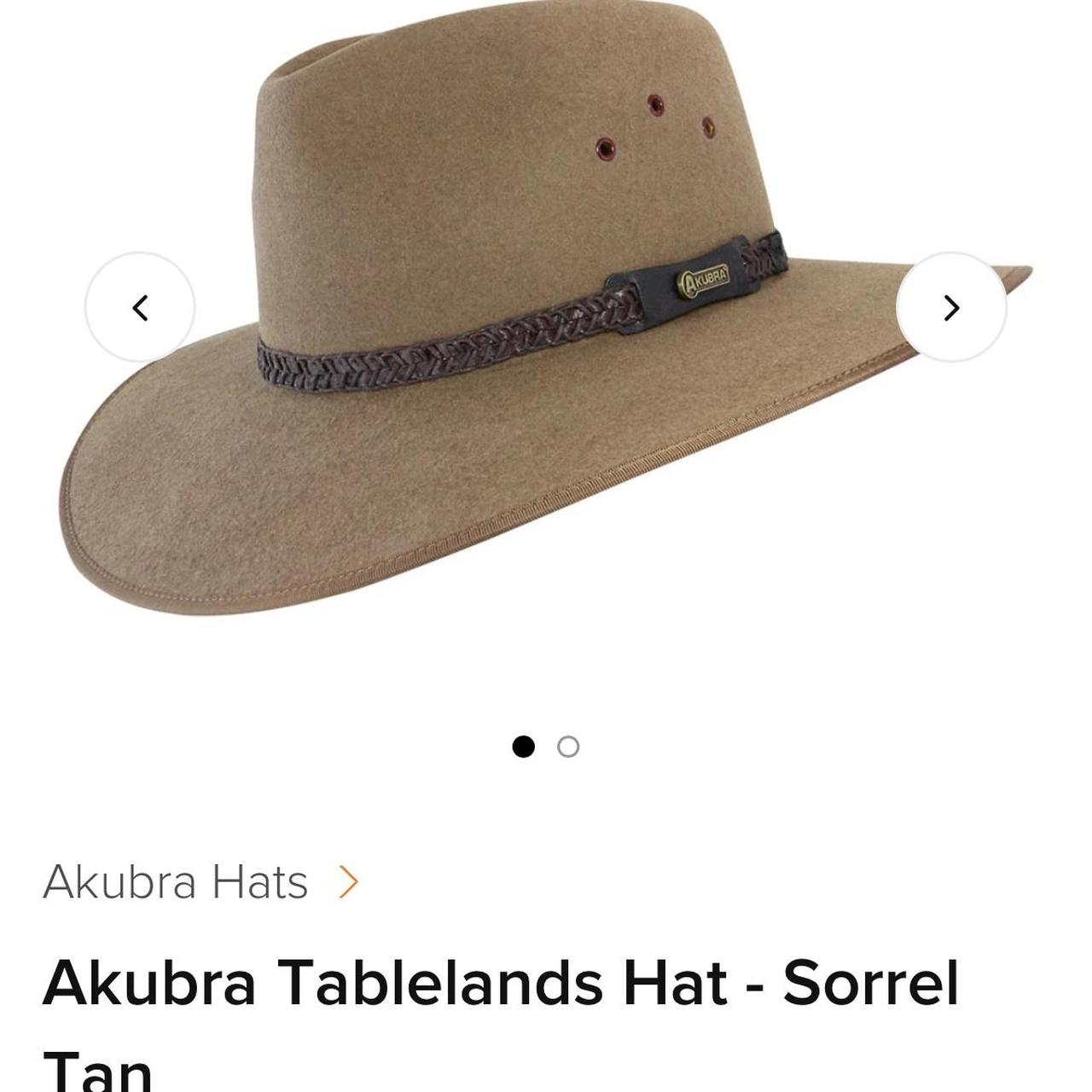 AKUBRA Tablelands Sorrel Tan Size 55 - Depop