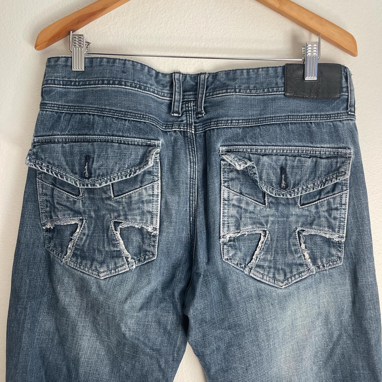 Helix blue slim boot cut jeans. size 36 - Depop