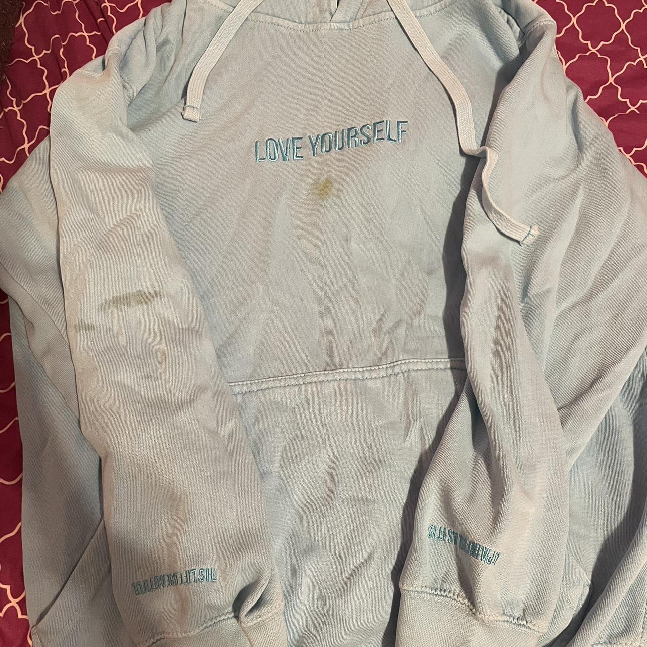 Limited Edition Love Yourself hoodie Size S... - Depop
