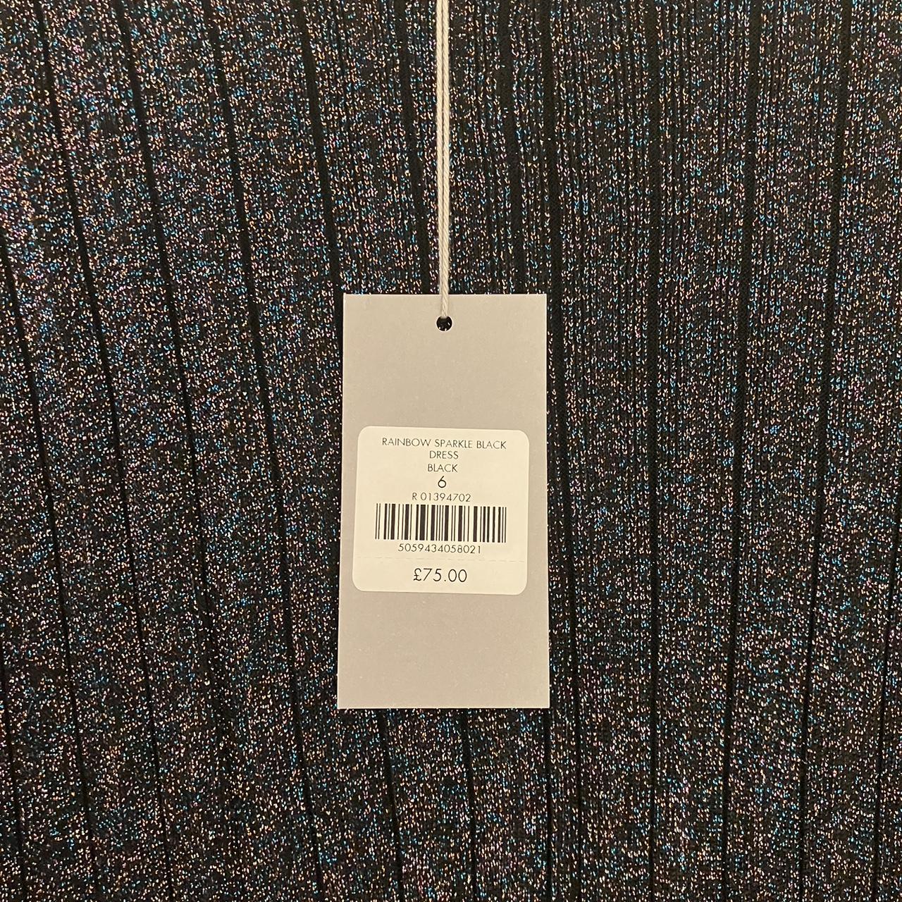 Oliver Bonas 6 BNWT rainbow black sparkle... - Depop
