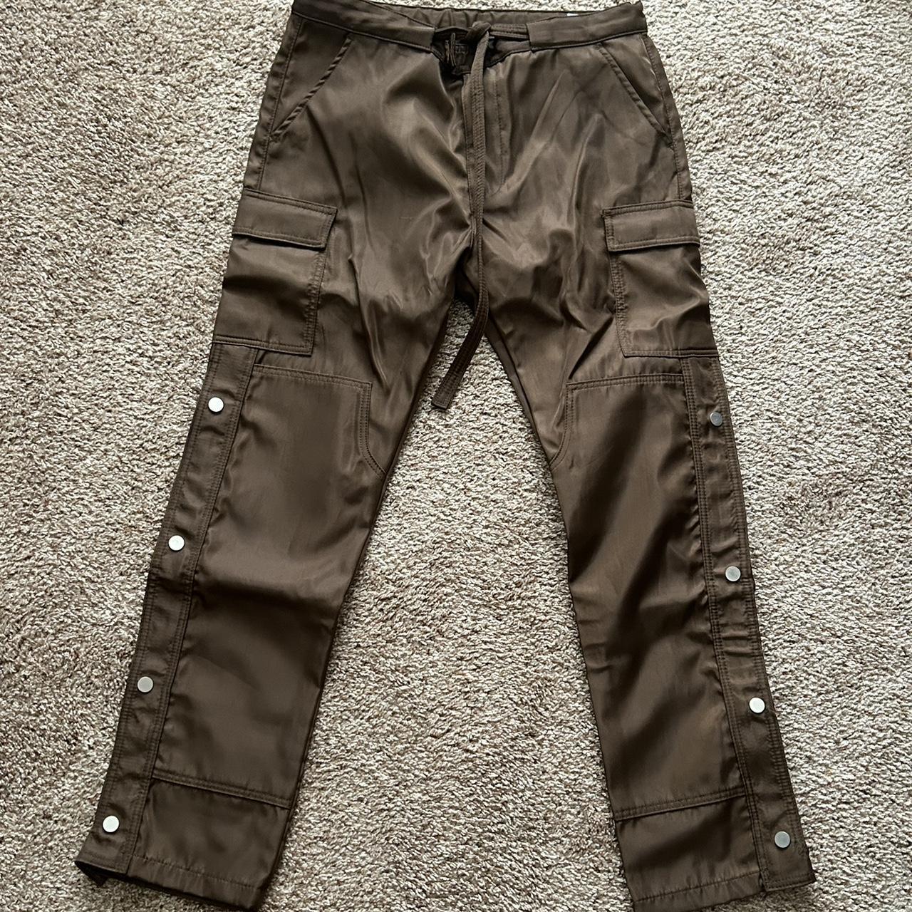 mnml snap western cargos size 34 brown - Depop