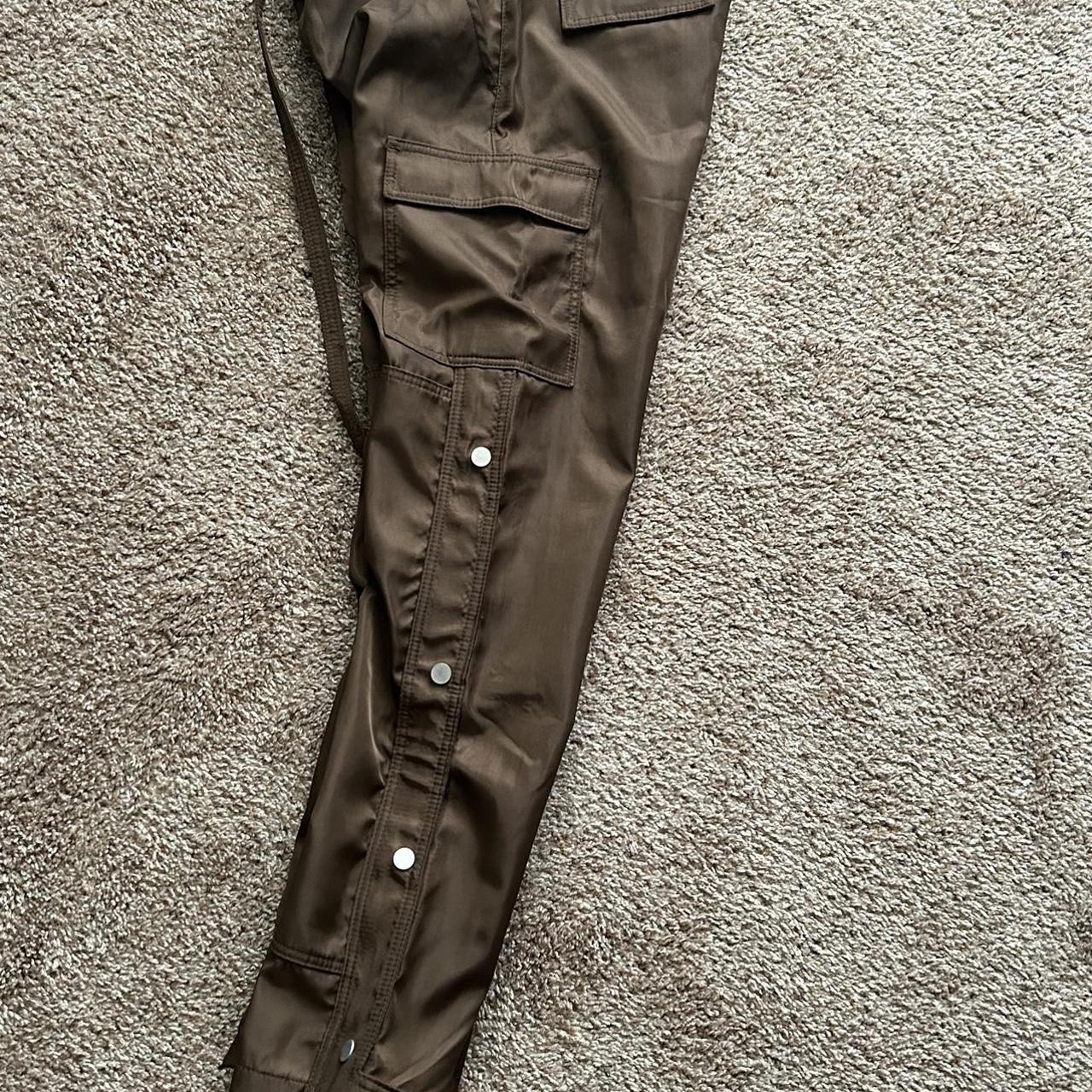 mnml snap western cargos size 34 brown - Depop