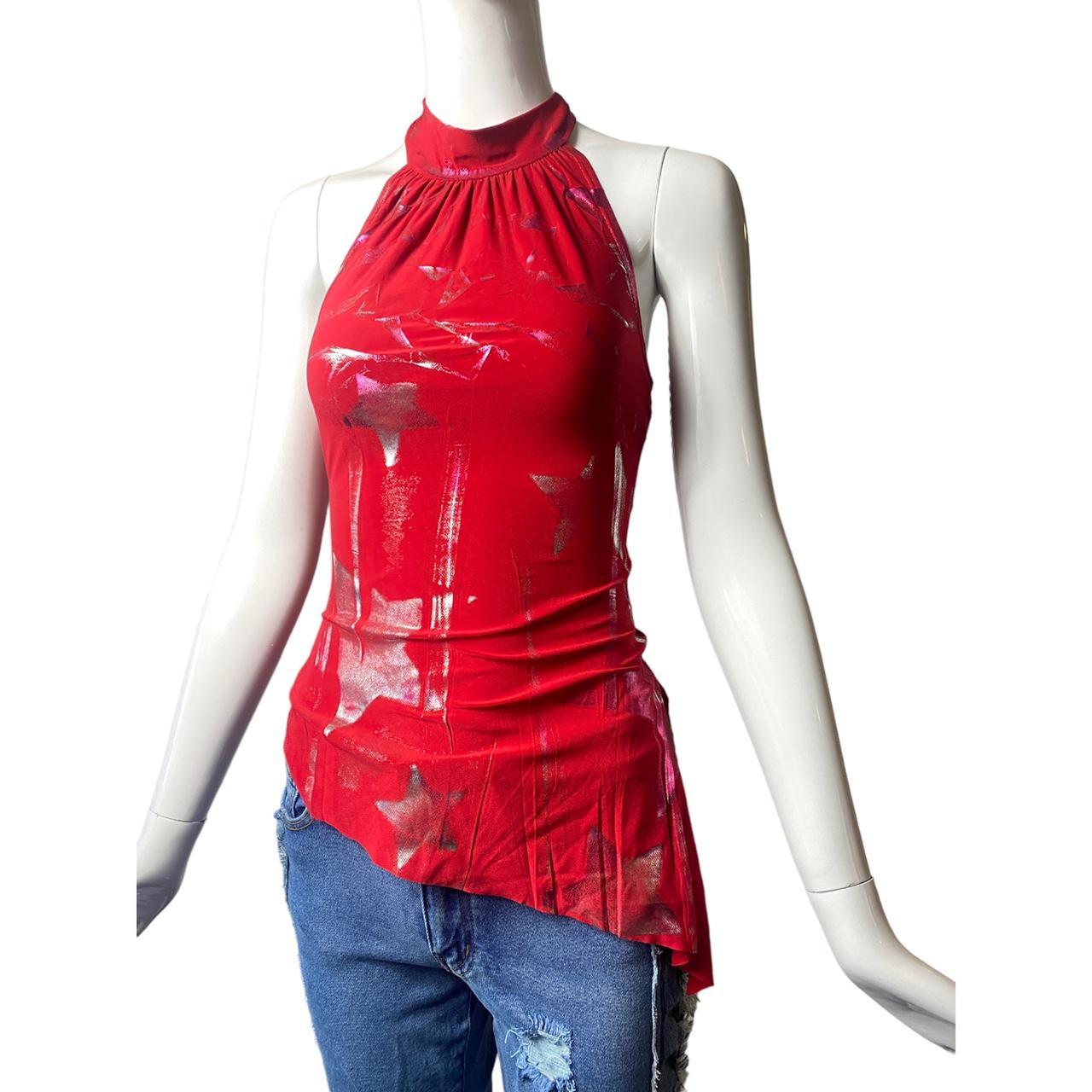 Women's Red Crop-top | Depop