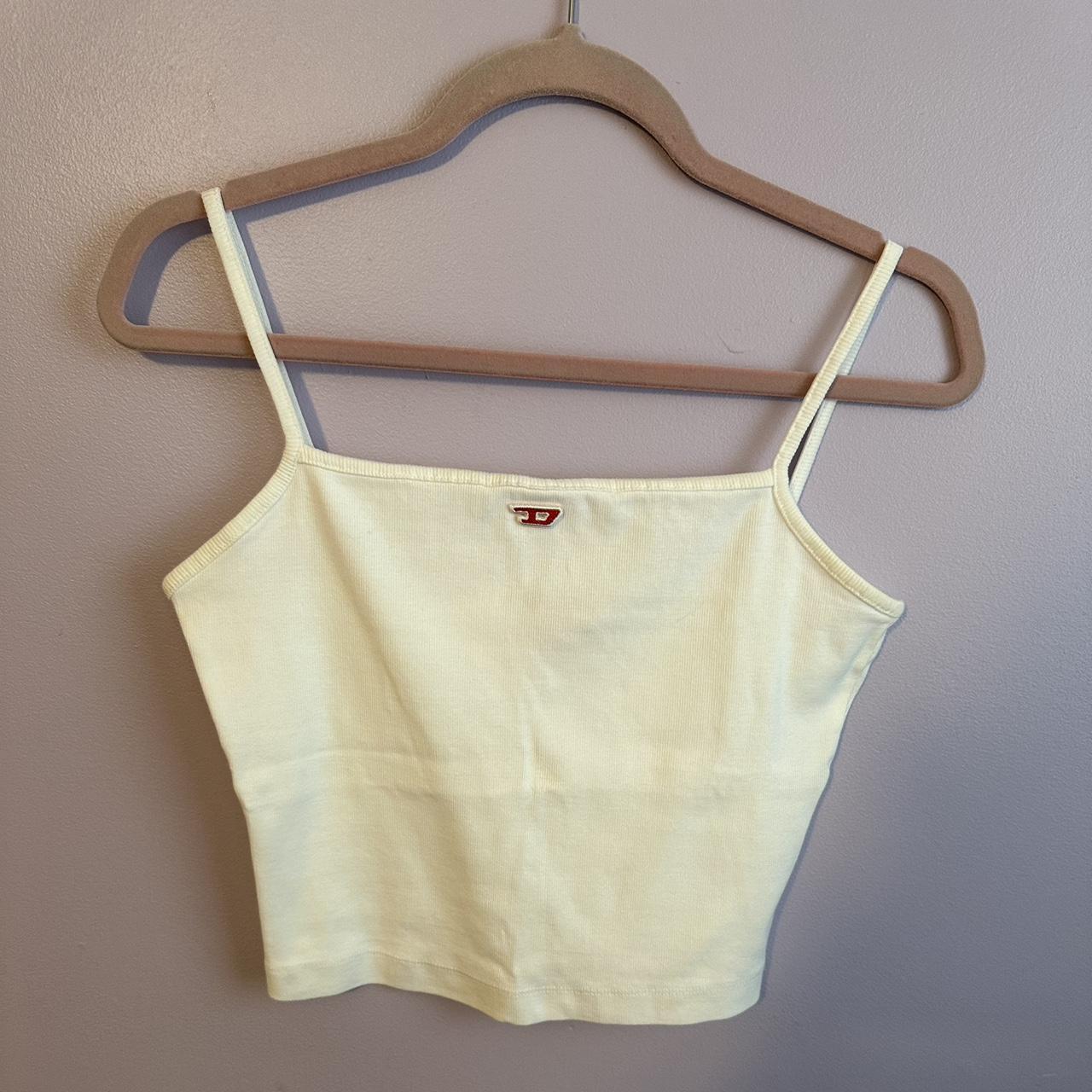 white Diesel tank top - Depop