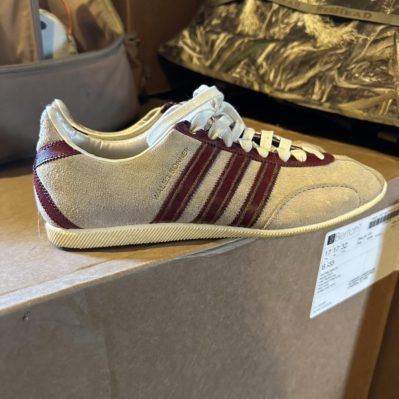 Adidas original Wales Bonner sneakers Burgundy and... - Depop