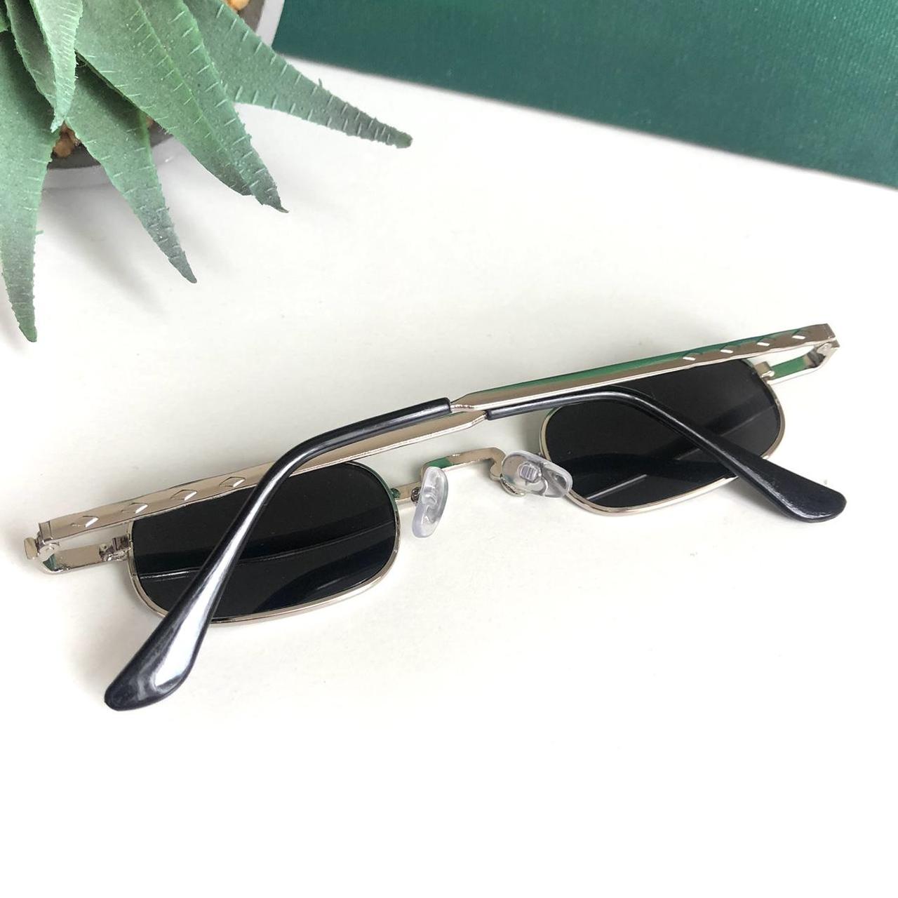 Mini Rectangle Sunglasses Frame Width: 14cm Free... - Depop