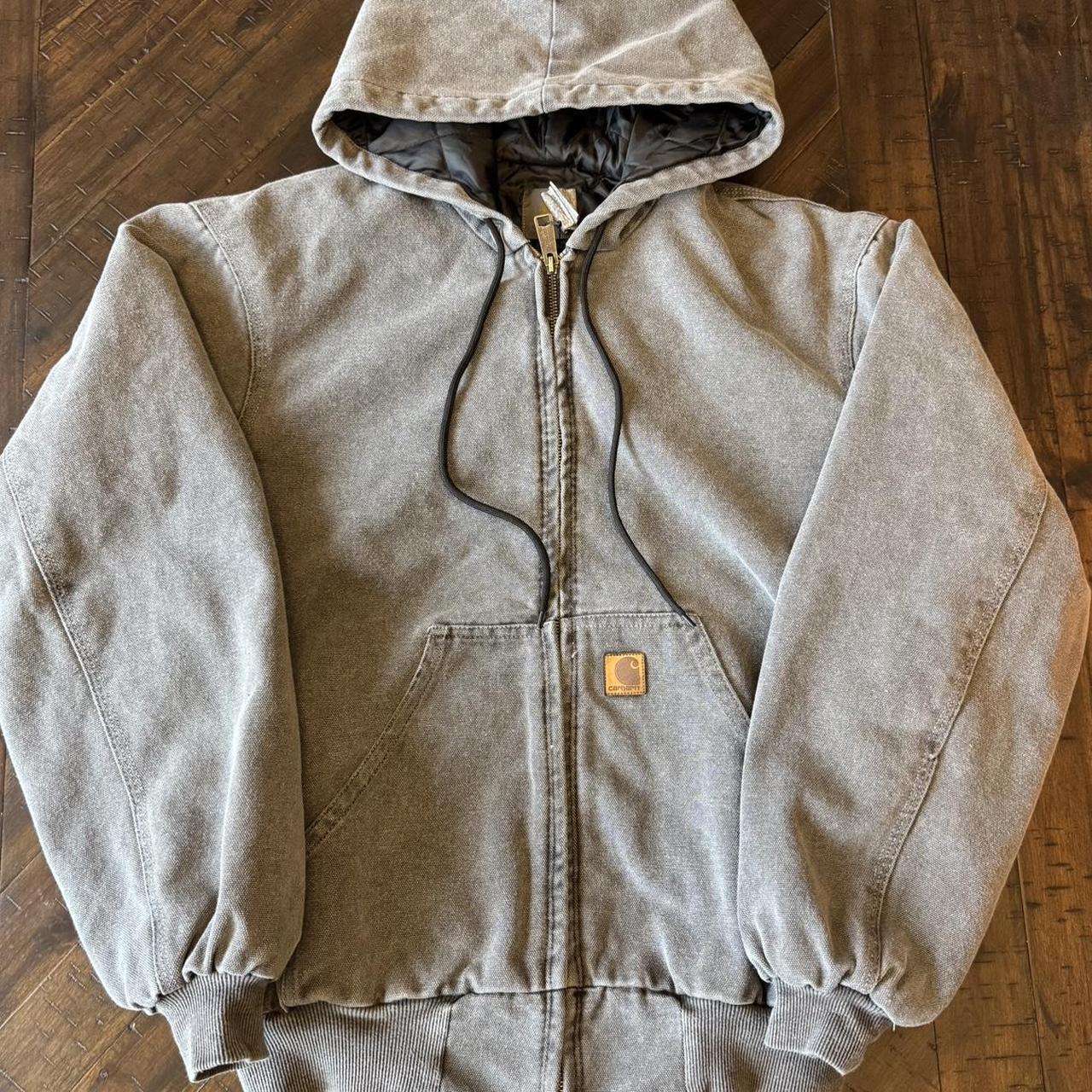 Carhartt jacket grey Brand new Size medium - Depop