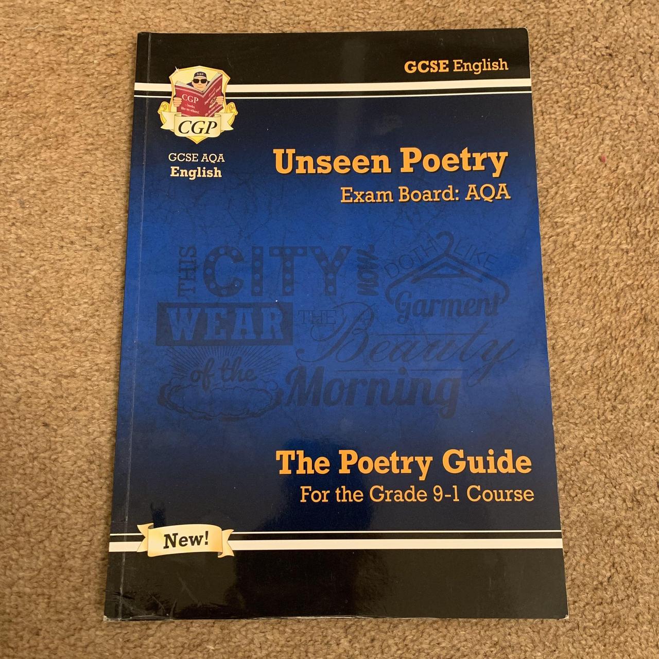 CGP GCSE Unseen Poetry AQA Grade 9-1 Like new but... - Depop