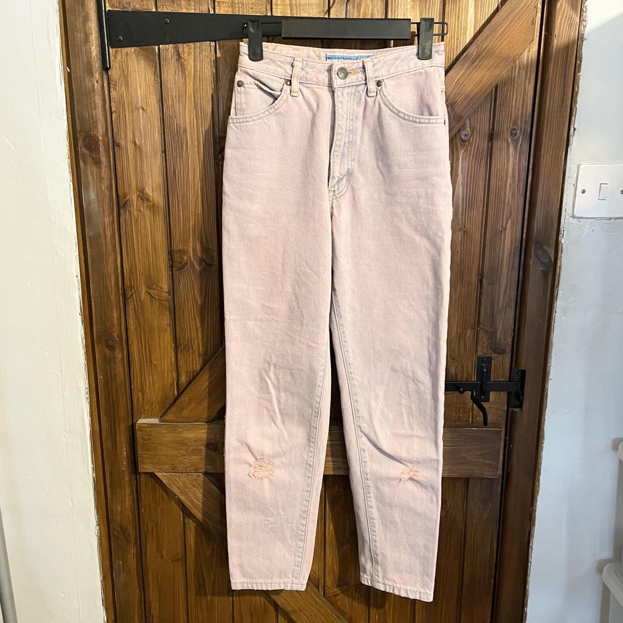 Something Edwin Reworked Pink Rinse Slim Fit... - Depop