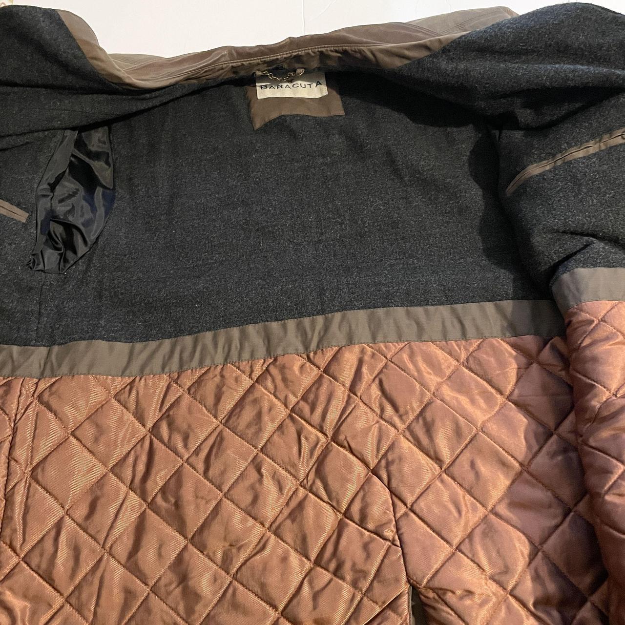 Baracuta Mens Brown Chore Long Padded Trench... - Depop