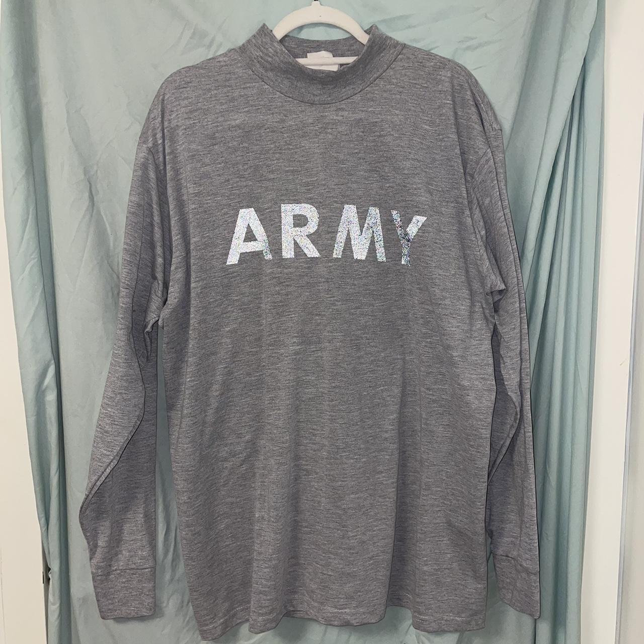 vintage ipfu army fitness uniform long sleeve, mock... | Depop