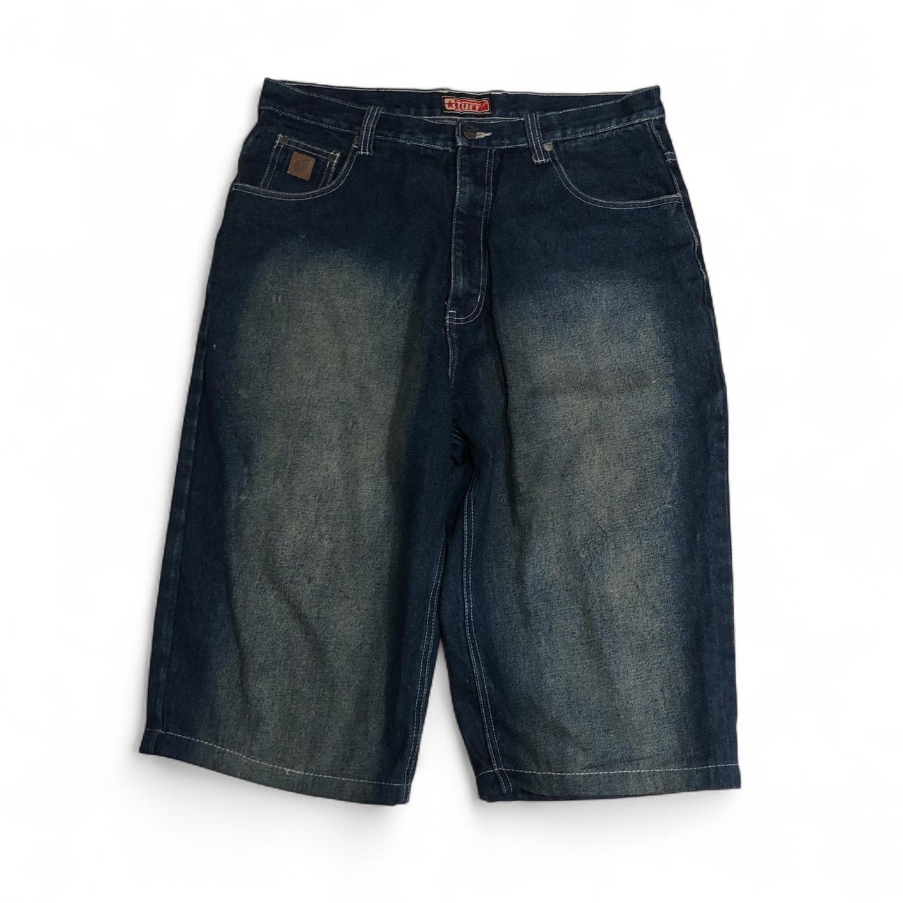 Y2K Tuff International Baggy Jorts Clean Fade/JNCO... | Depop