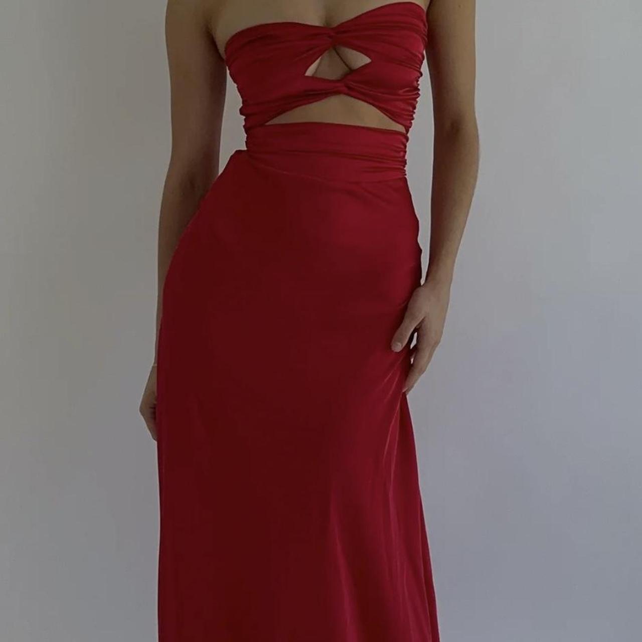 HNTR THE LABLE INKA GOWN WINE Og $233 Size xs Hntr... - Depop