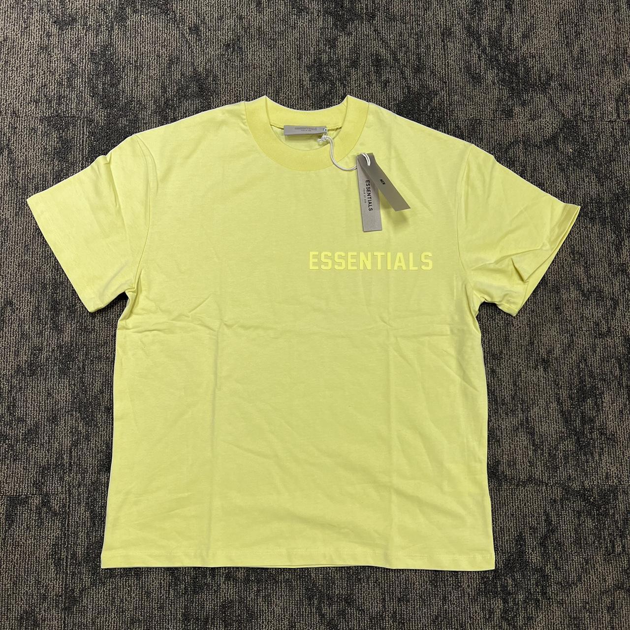 Essentials t-shirt yellow - Depop