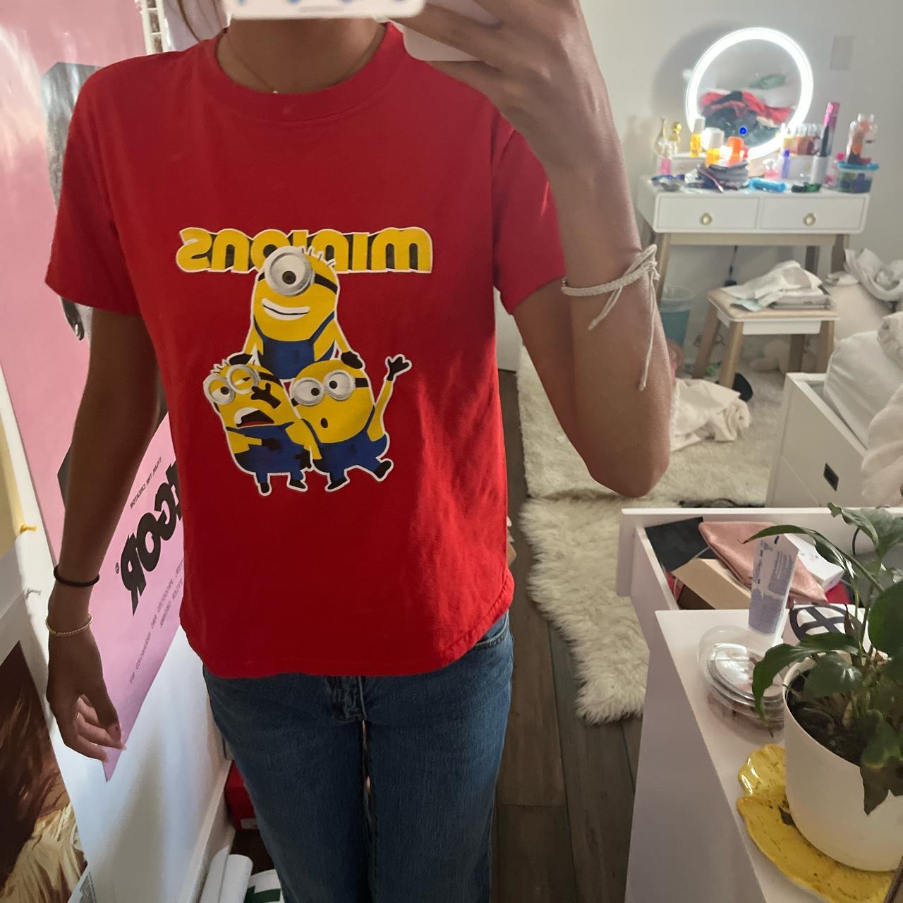 funny red minions top kids m - Depop