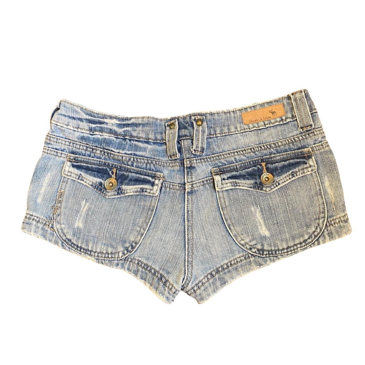 Denim micro mini shorts 📏: W 14.5 L 8 - Depop