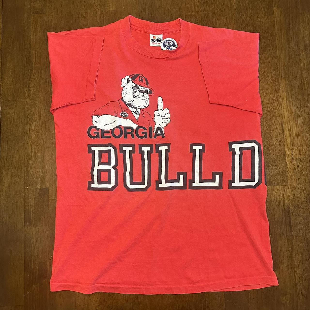 Vintage 1980s University of Georgia Bulldogs Red... | Depop