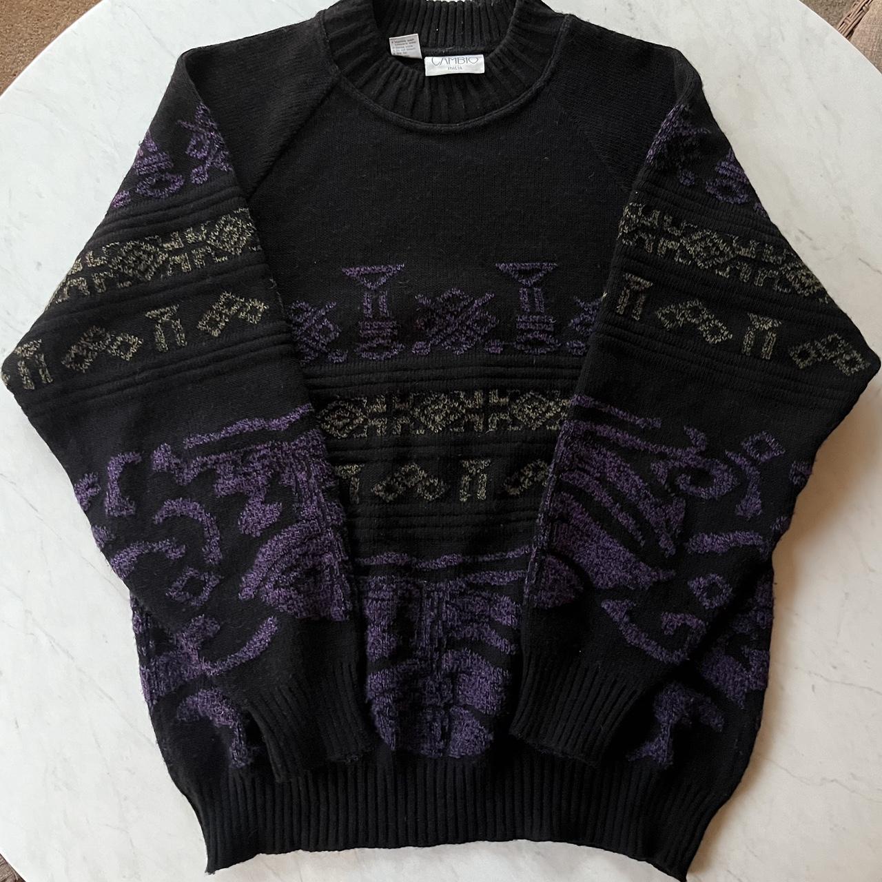 Vintage Italian knitted sweater - Depop