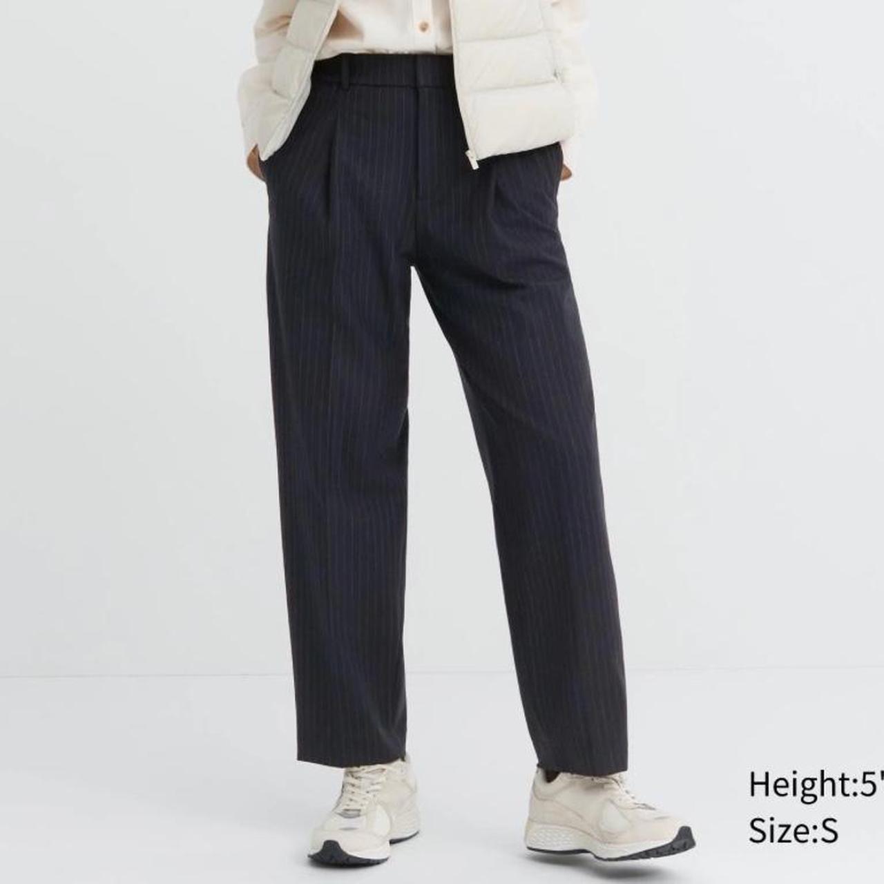 Uniqlo heat tech navy blue pants size M. Only worn a... - Depop