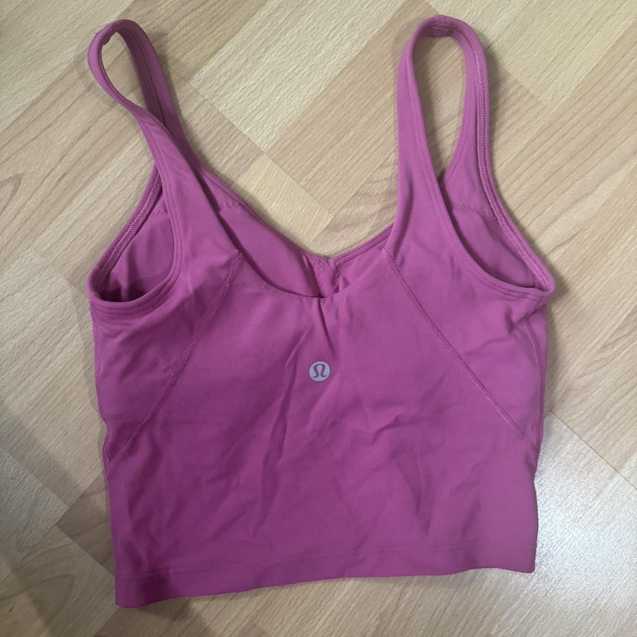 Lululemon raspberry align tank size 2 in great... | Depop