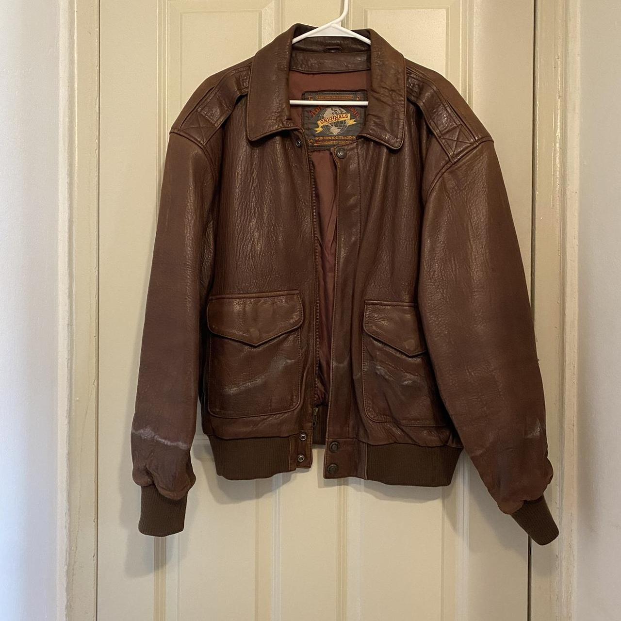 Vintage Genuine Leather Jacket Brand: Adventure... - Depop
