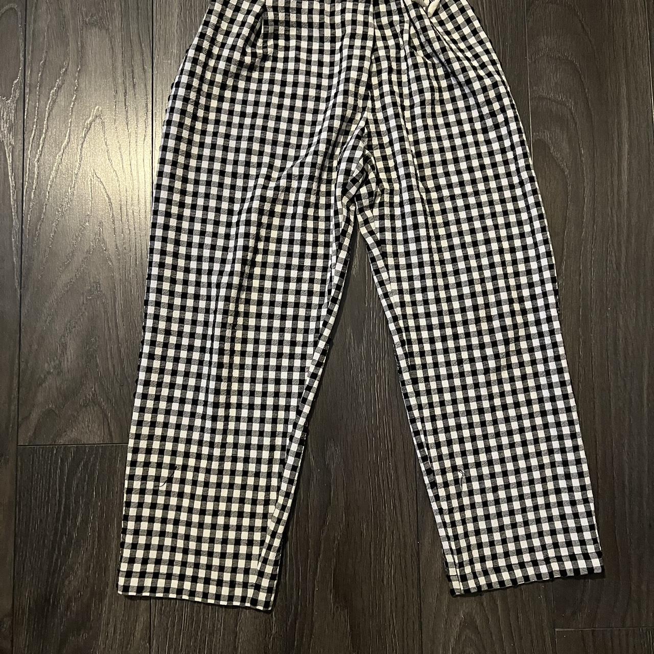 black and white striped light weight Zara kids pants... - Depop