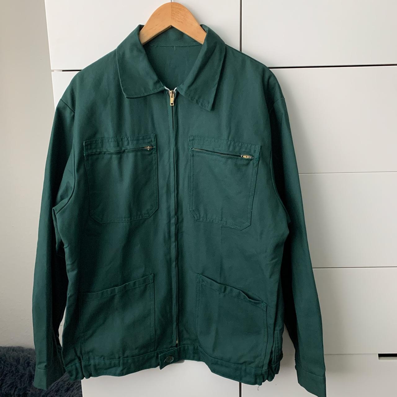 Vintage Green French Chore Jacket Size Medium/Large... - Depop