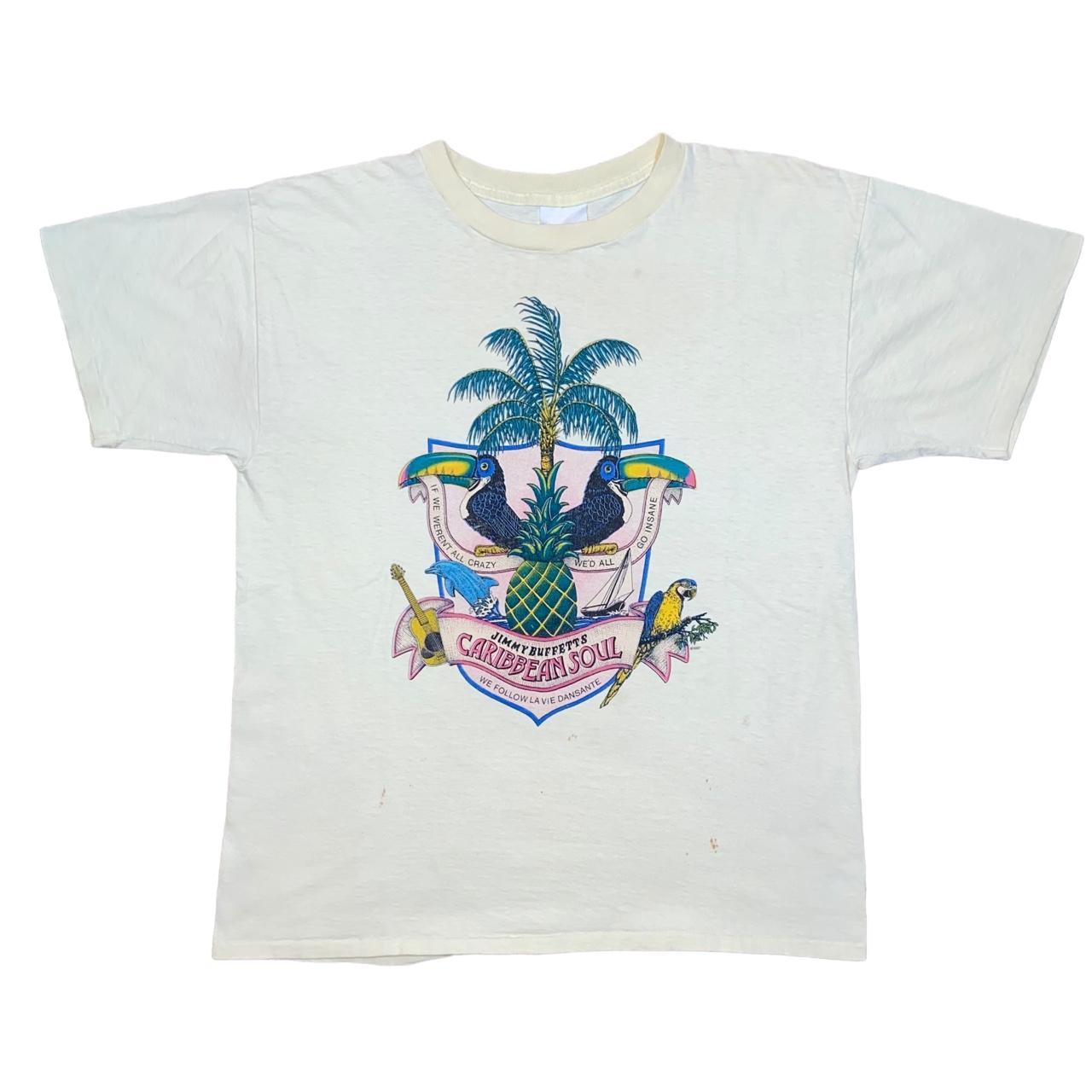 vintage 80s 1987 jimmy Buffett Caribbean soul tour... - Depop