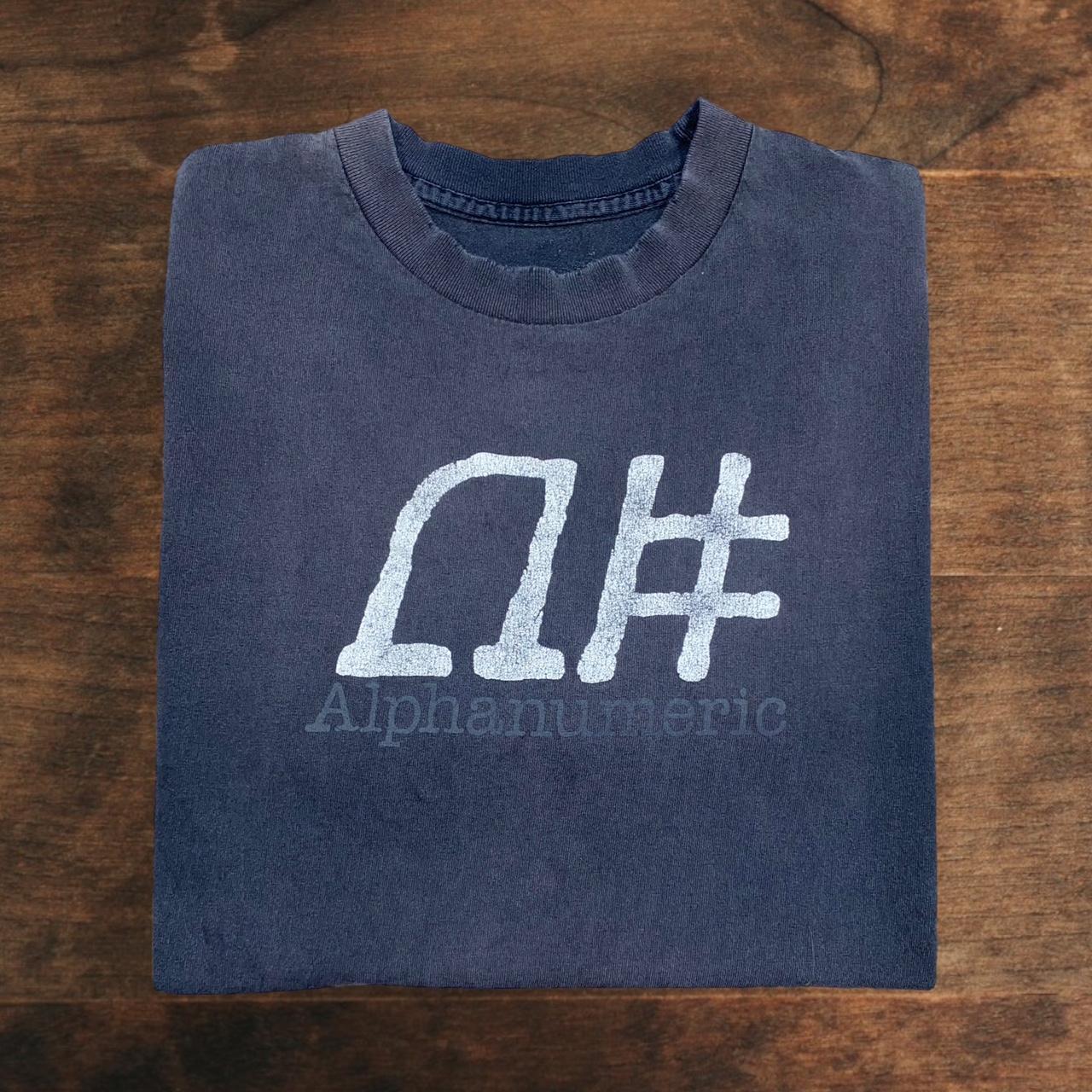 vintage Y2K alphanumeric skate T-shirt size medium.... - Depop