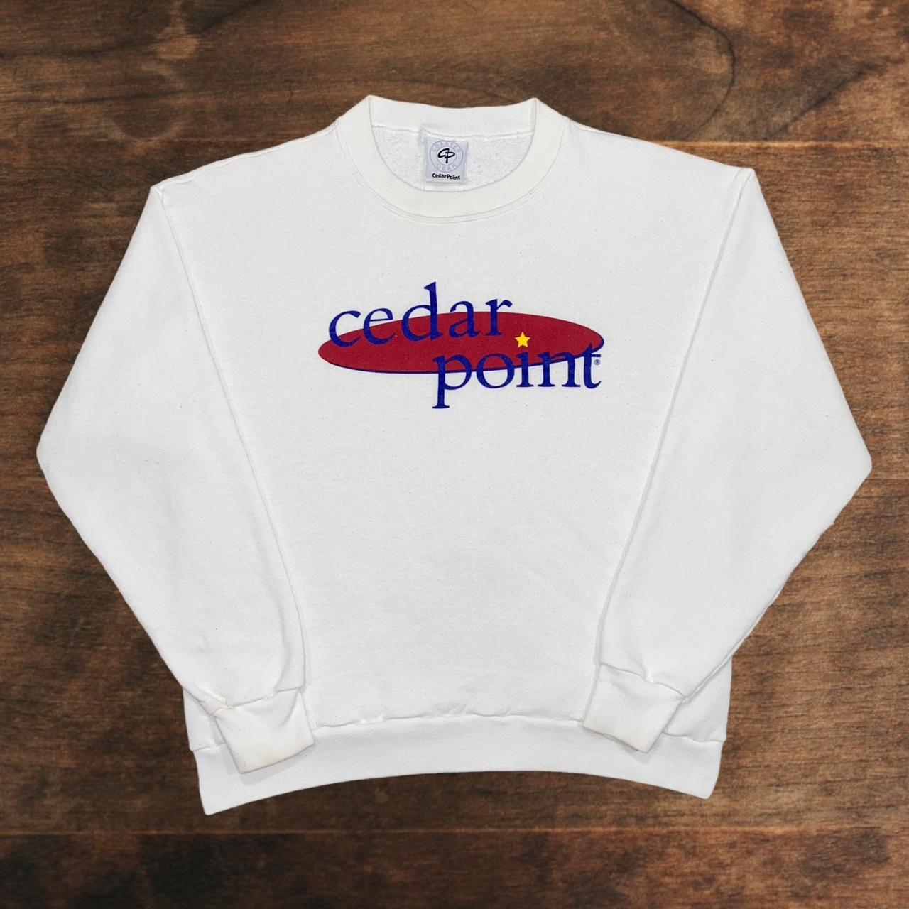 vintage 90s cedar point crewneck size small. good... - Depop