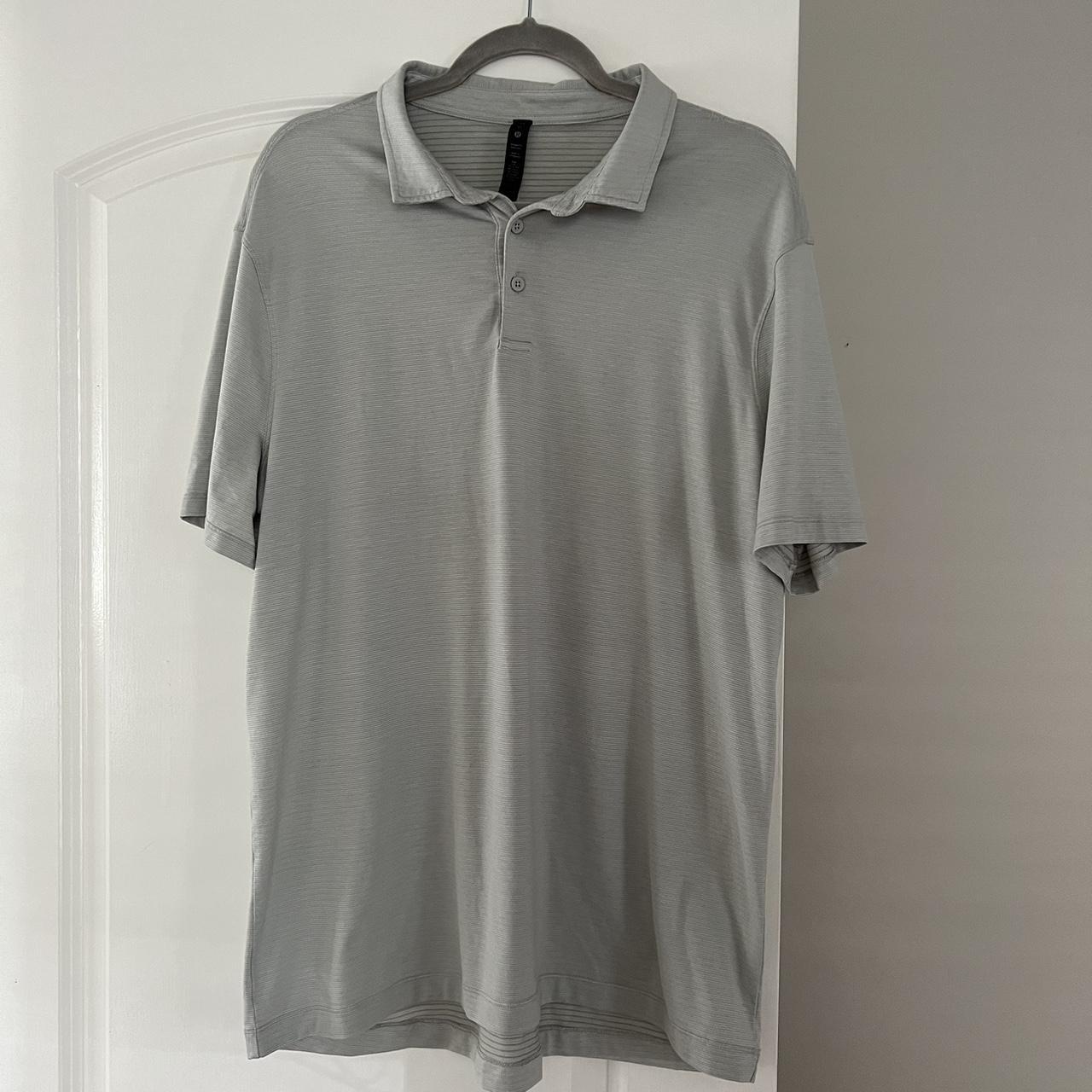 Lululemon ‘Grey’ Men’s Evolution Polo Currently... - Depop