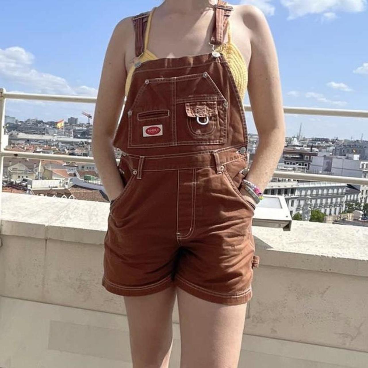 Women's Brown Dungarees-overalls | Depop