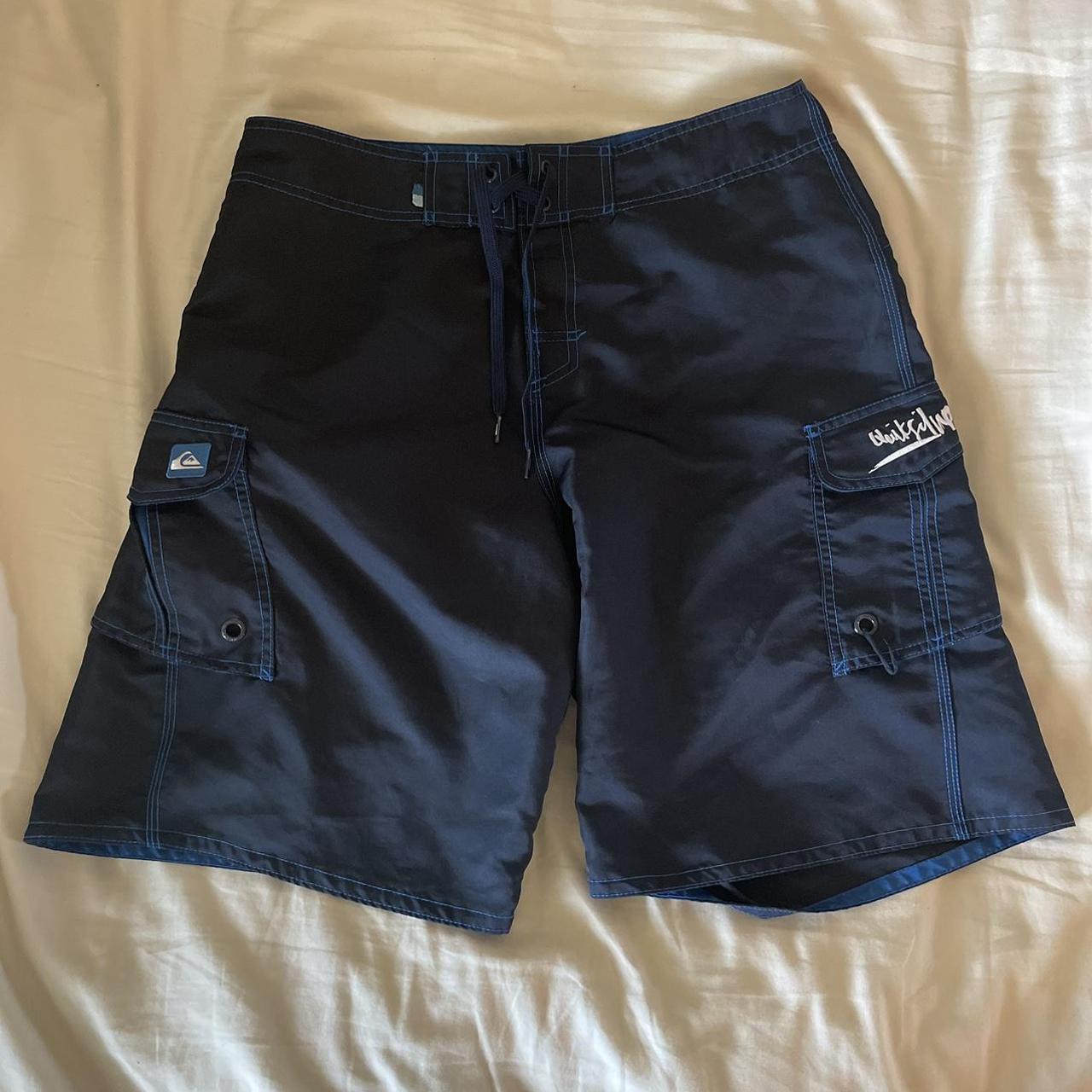 Quiksilver blue swim shorts size large - Depop