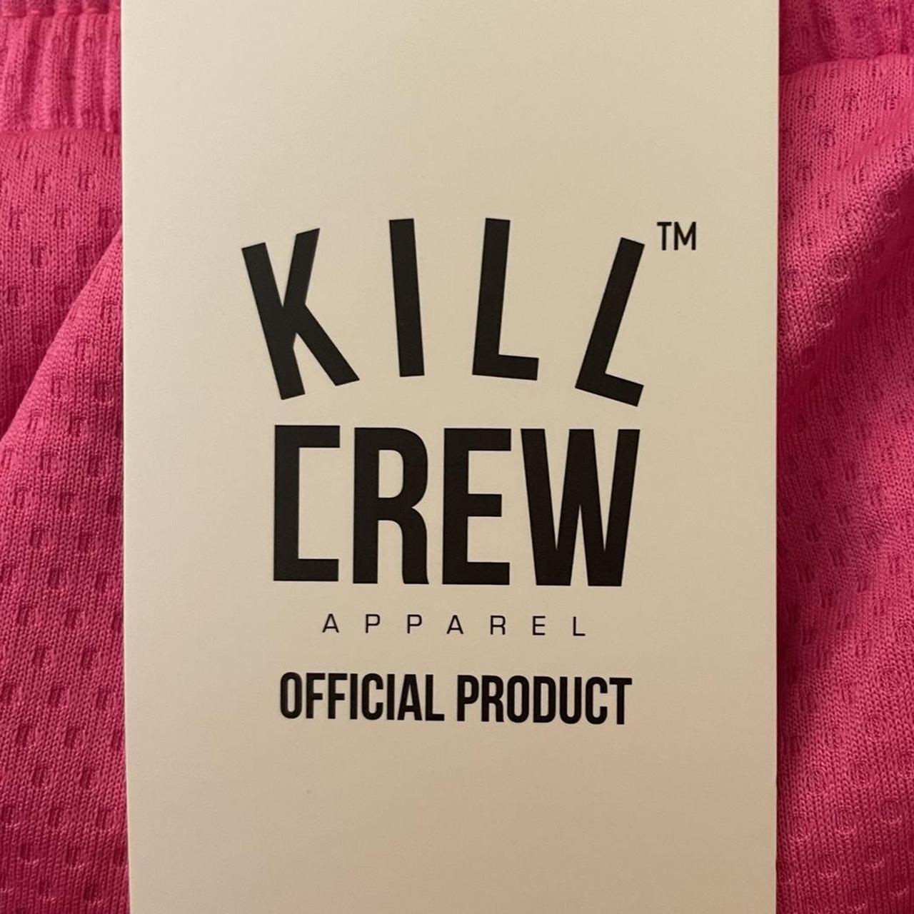 killcrew muay thai hot pink flame shorts in the mid... - Depop